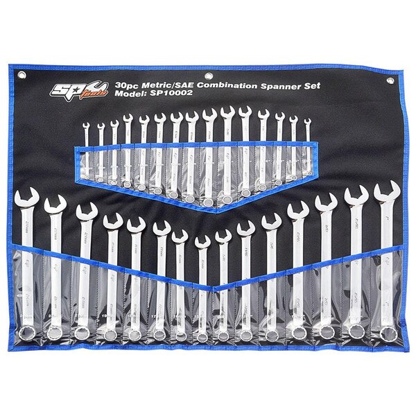 30PC METRIC/SAE COMBINATION WRENCH SET